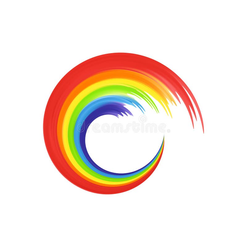 Rainbows in abstract shape stock vector. Illustration of geometric ...