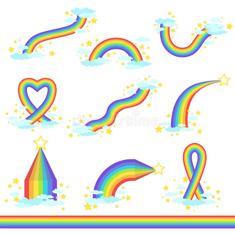 Straight Rainbows Stock Illustrations – 18 Straight Rainbows Stock ...