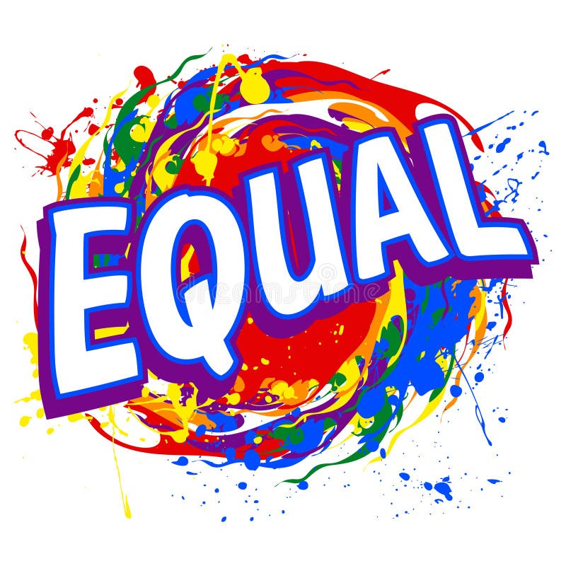 Rainbows Splats Color Mix Equal Letter Type Stock Photo - Image of ...