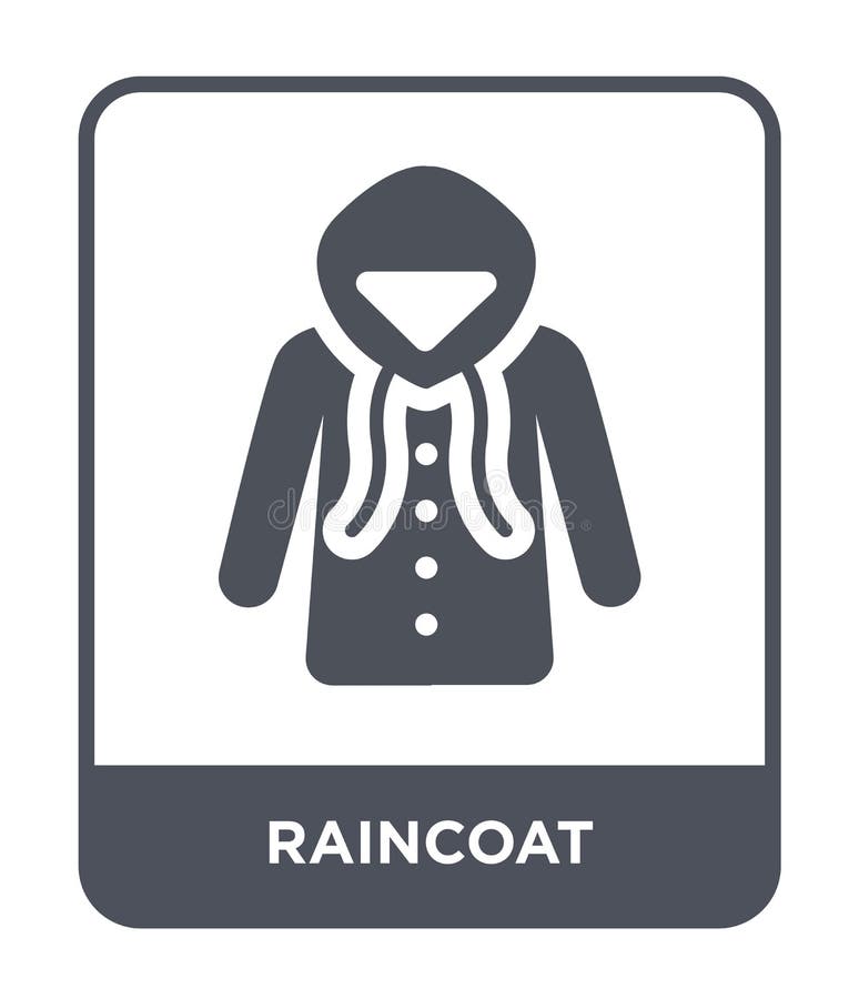 Raincoat Icon in Trendy Design Style. Raincoat Icon Isolated on White ...