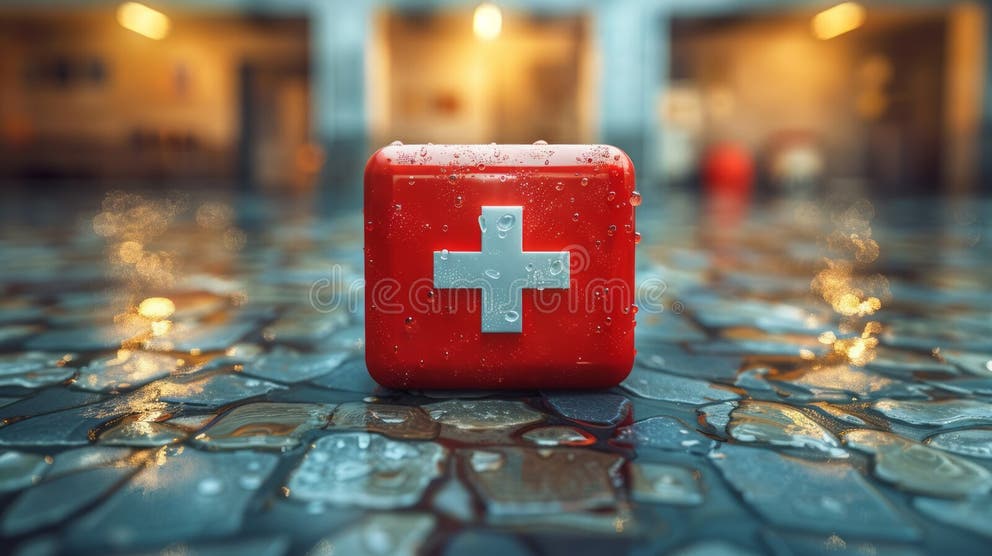 RainDrenched Pavement Reveals 3D First Aid Kit a Visual Reminder of ...