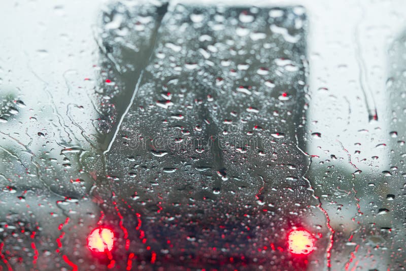 Raindrop on the Car Glass Background Stock Image - Image of abstract ...