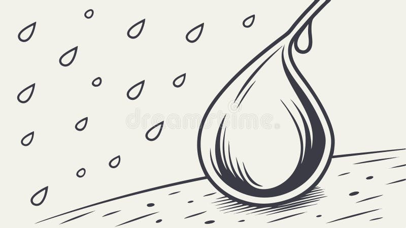 Raindrop Falling into Water Ripple Effect Vector, Vector Design ...
