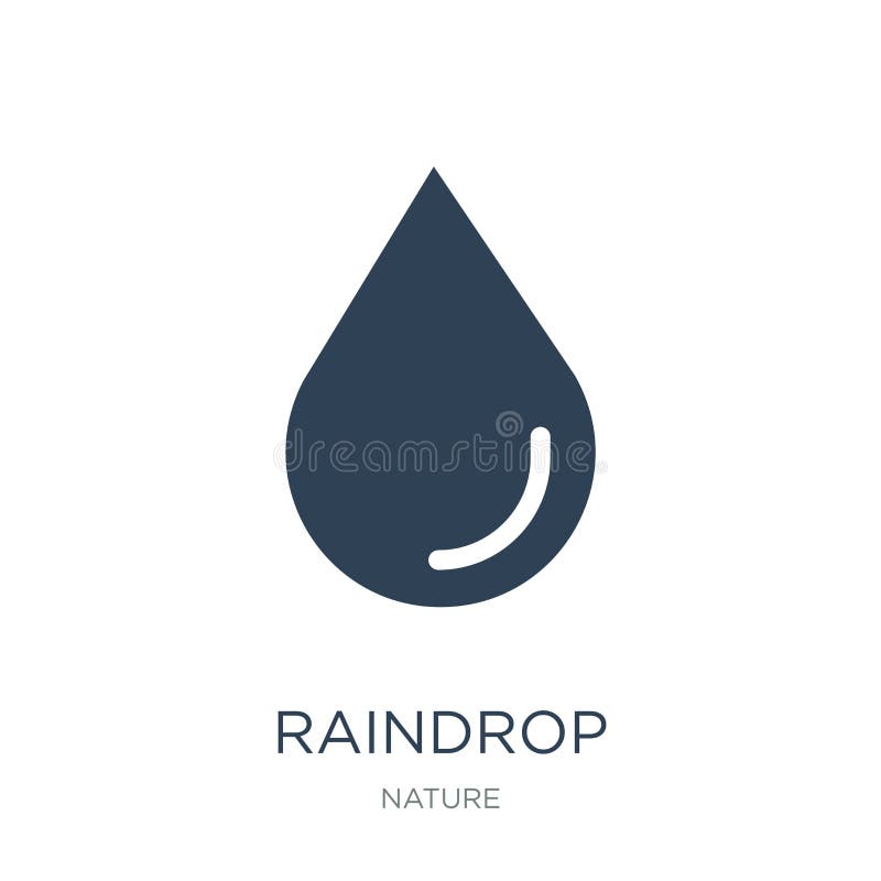 Raindrop Icon in Trendy Design Style. Raindrop Icon Isolated on White ...