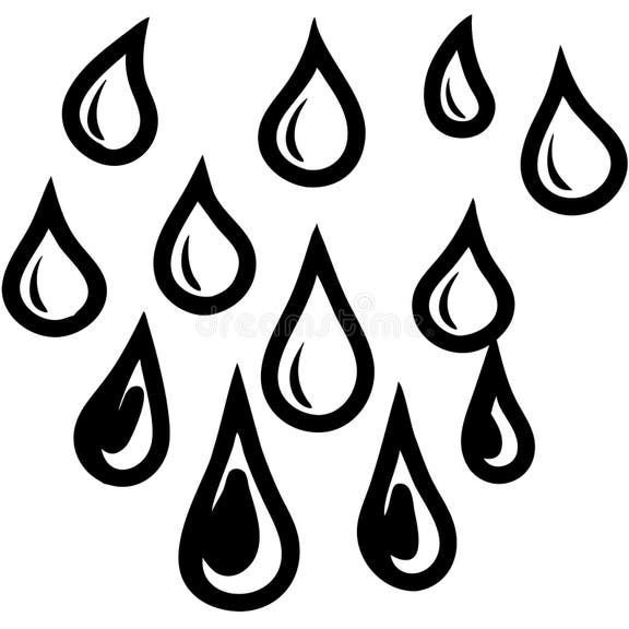 Raindrop Pattern Vector Design for Tattoo and Coloring Book ...