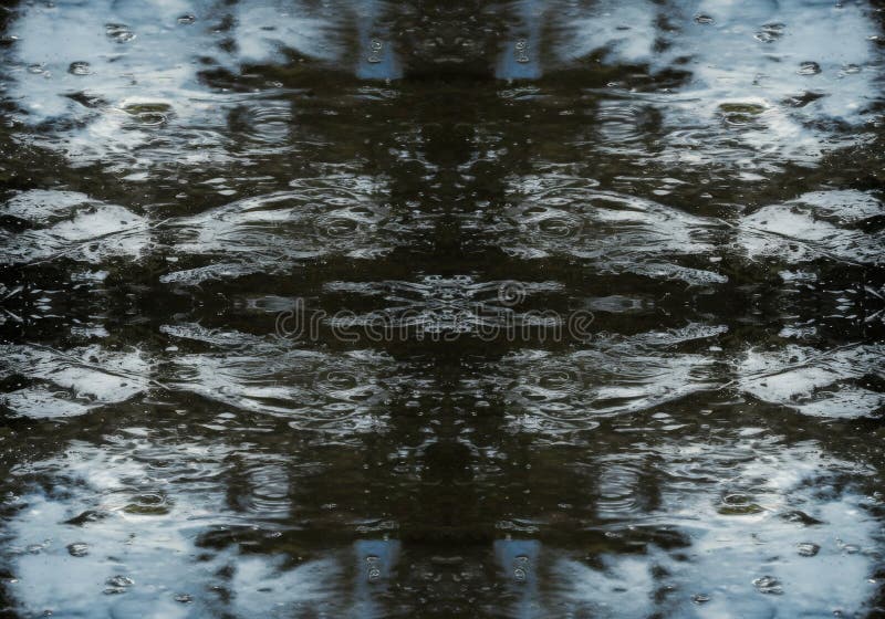 Raindrop Reflection Creating a Stunning Kaleidoscope Pattern on a ...