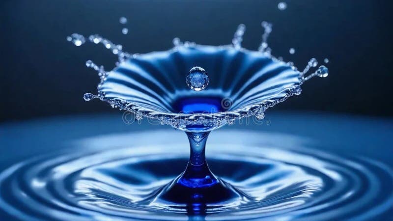 Raindrop Ripple Scene at the Street. Background Concept. Generated ...