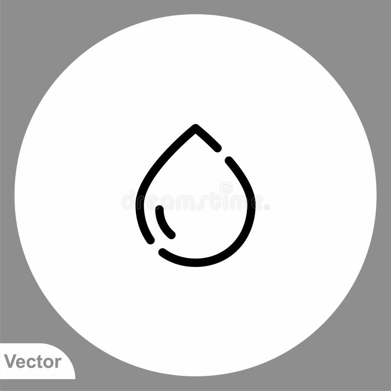 Raindrop Vector Icon Sign Symbol Stock Illustration - Illustration of ...