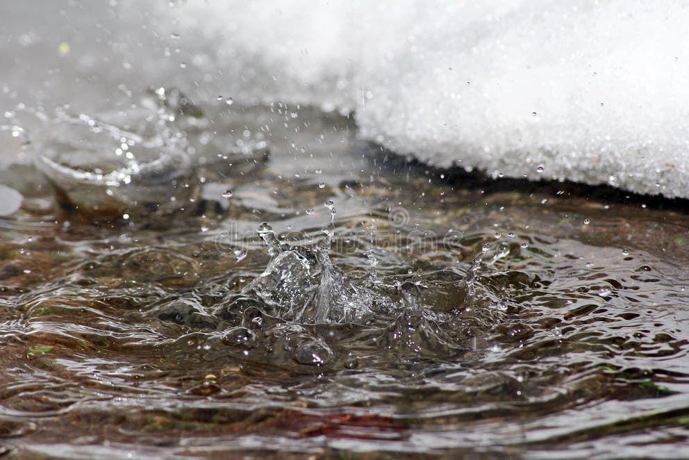 Raindrop in winter stock photo. Image of downpour, ground - 81227758