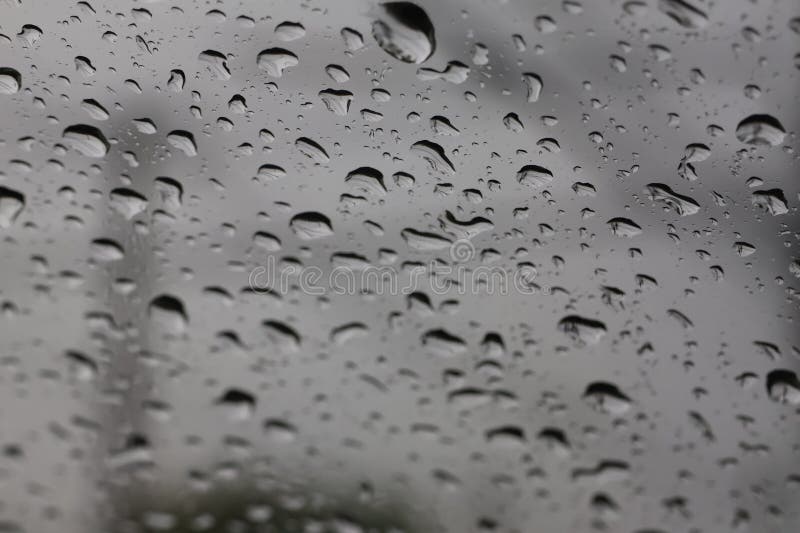 Raindrops on Car Glass, Abstract Texture Background Image Concept Stock ...