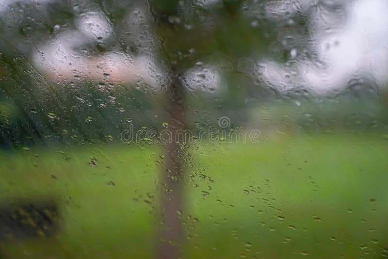 Raindrops on the Car Window. Background of Drops Texture in Winter ...