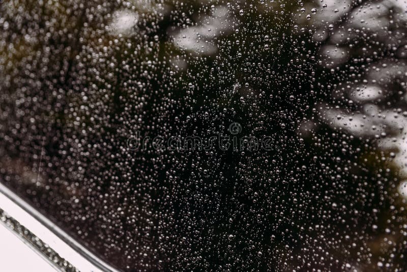 Raindrops on the Car Window Stock Image - Image of road, motion: 171948979