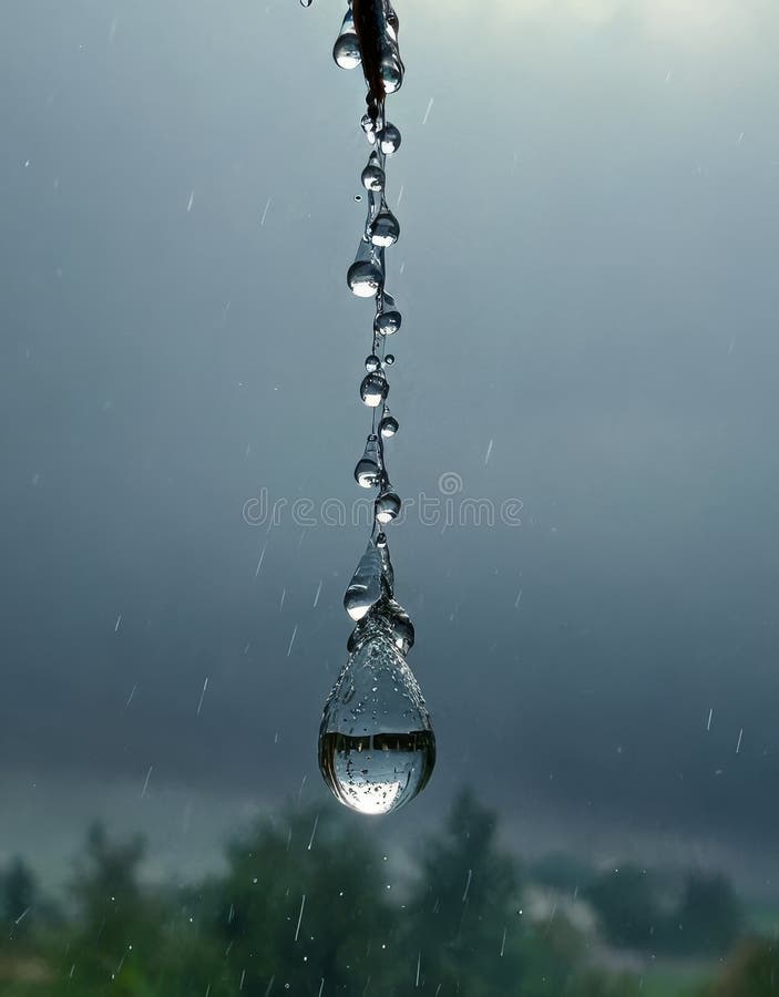 Raindrops Dance: a Captivating Splash Stock Illustration - Illustration ...