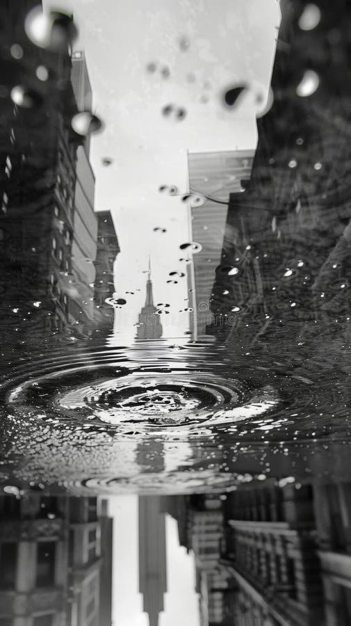 Raindrops Falling into a Puddle Create a Mesmerizing Ripple Effect ...