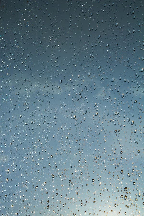 Raindrops on glass stock photo. Image of flow, aqua, clean - 42092122