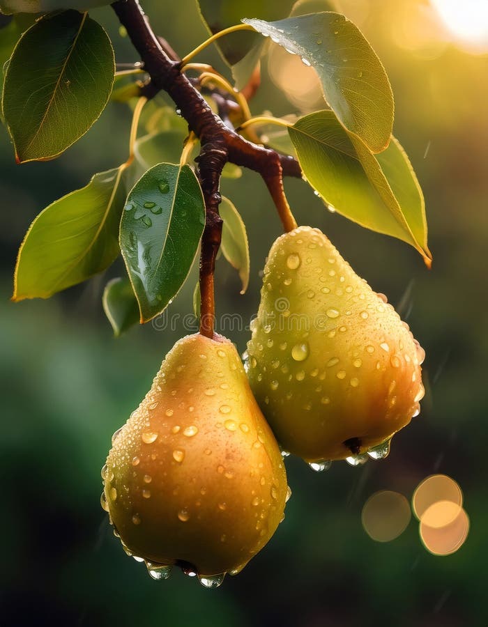 Ai Generated Ripe Pears Sunlit Tree Branch Stock Photos - Free & Royalty-Free Stock Photos from ...