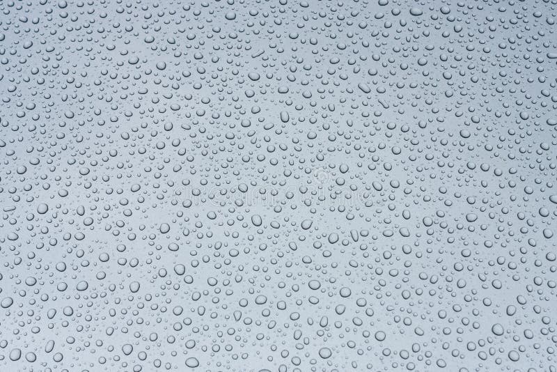 The Raindrops on the Gray Suface. Stock Image - Image of phenomenon ...