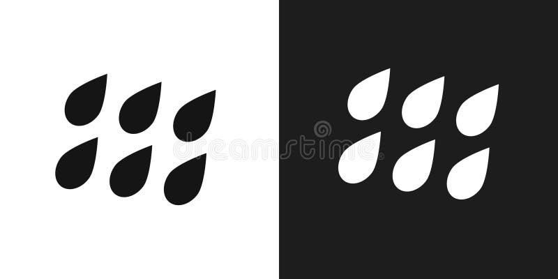 Raindrops Icon Logo Set Vector Stock Vector - Illustration of signs ...