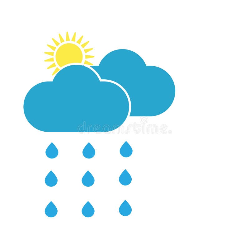 Raindrops Icon Logo Vector Illustration Design Stock Vector ...