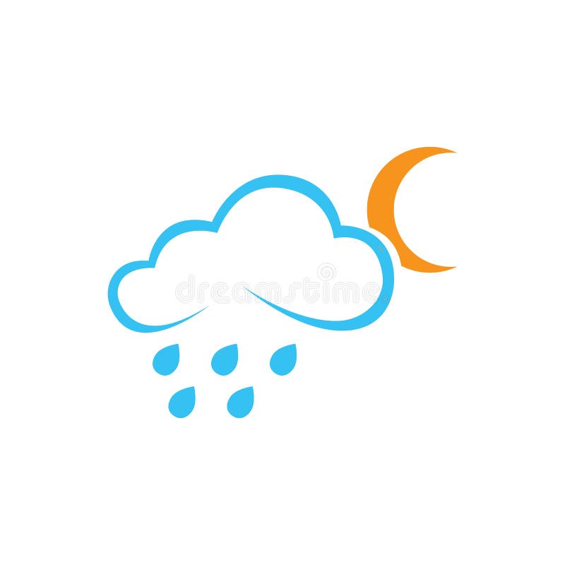 Raindrops Icon Logo Vector Illustration Design Stock Vector ...