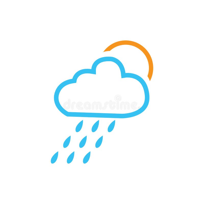 Raindrops Icon Logo Vector Illustration Design Stock Vector ...