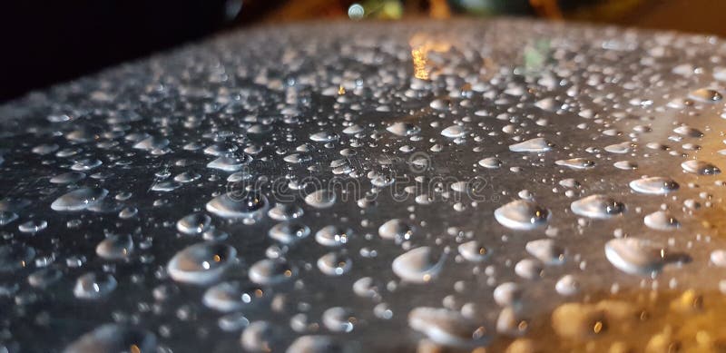 Raindrops at night stock image. Image of freezing, moisture - 300611139