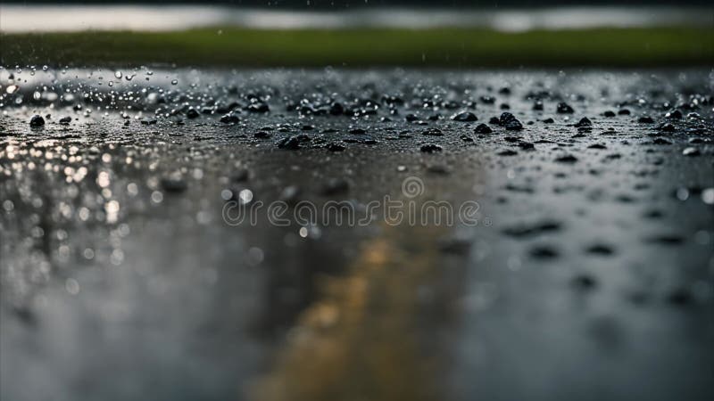 Raindrops on Pavement stock footage. Video of closeup - 347321138