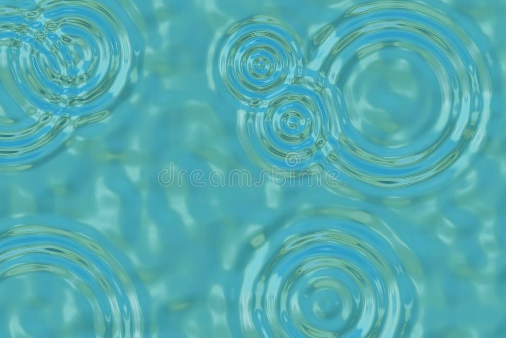 Raindrops on Pool of Water stock illustration. Illustration of rain ...