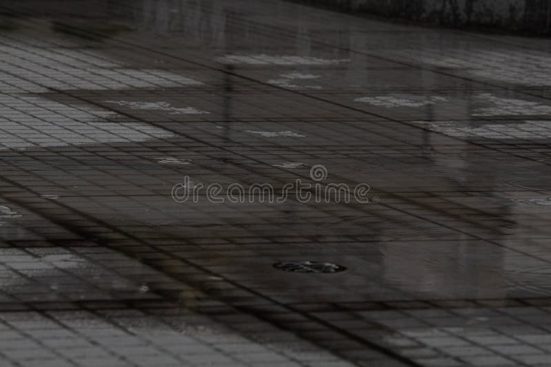 Raindrops Pouring in a Tiled Floor Stock Image - Image of floor, fresh ...