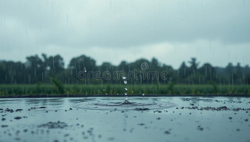 Rain Drop Impact stock illustration. Illustration of impact - 371663567