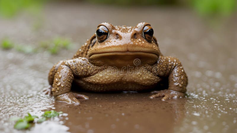 Raindrops and Puddles: the Houston Toadâ€™s Voyage Stock Illustration ...