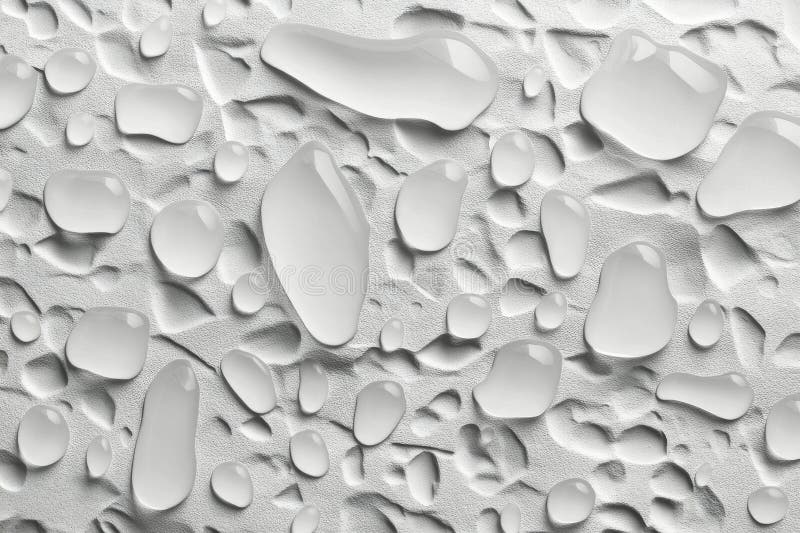 Raindrops on a Smooth Grey Surface Creating Intriguing Patterns and ...