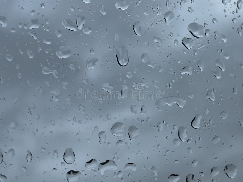 Raindrops Texture on Window Stock Photo - Image of surface, weather ...