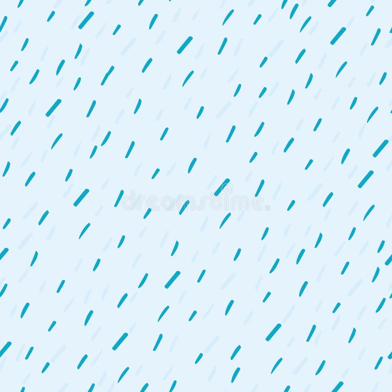 Raindrops Vector Seamless Pattern. Handdrawn. Stock Vector - Illustration of handdrawn, concept ...