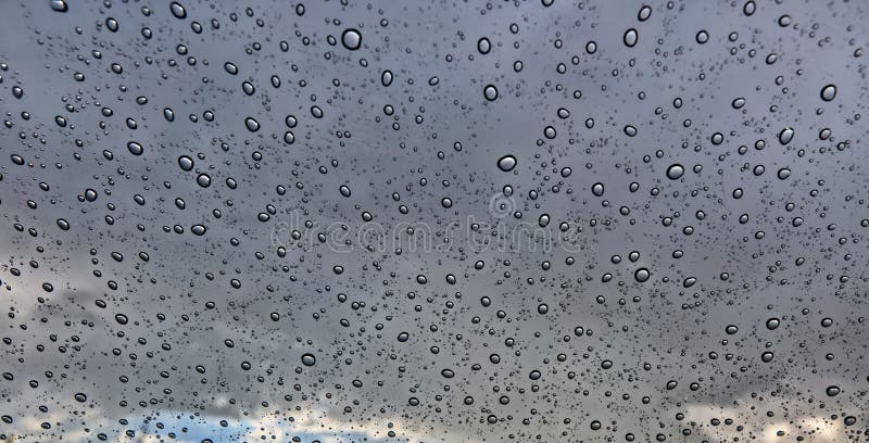 Raindrops View Thru a Car Windshield Stock Photo - Image of imaginary ...