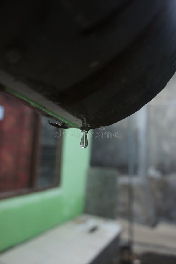 Raindrops on the Visible Pipe Will Fall Stock Image - Image of visible ...