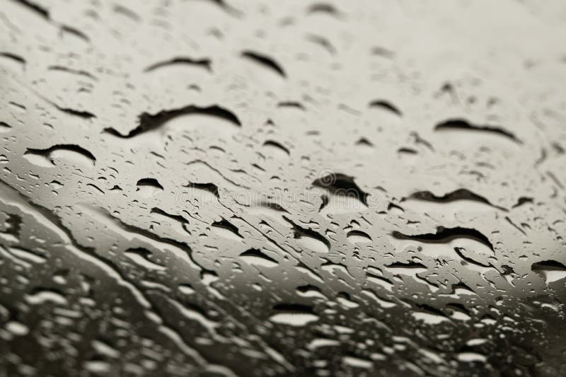 Rain Falling Down A Window