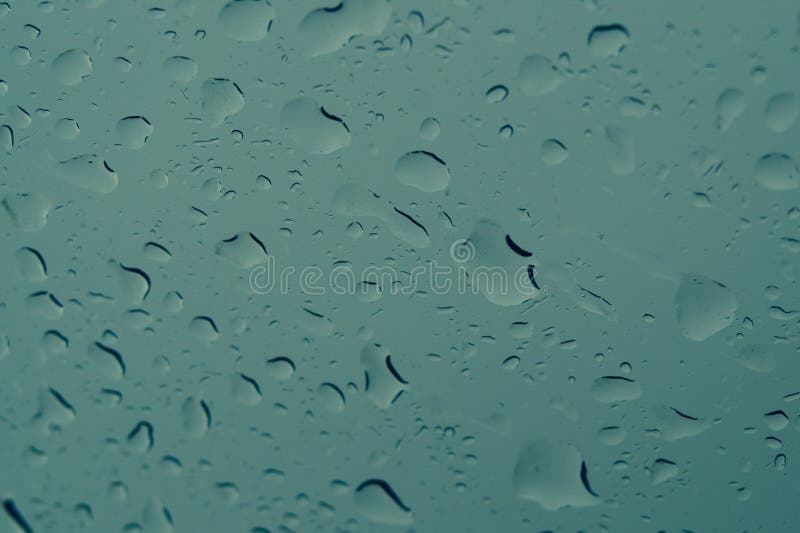 Raindrops on the Window Close Up. Rain Drops on the Glass Macro. Water ...