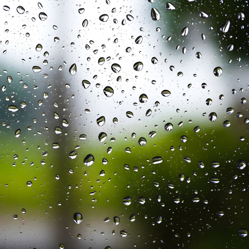 Raindrops on a Window. Close View Room for Text. Stock Photo - Image of ...