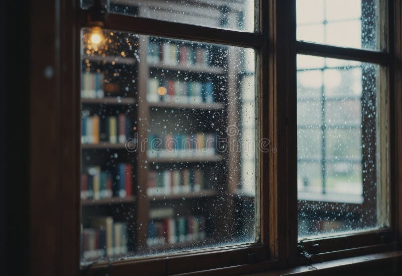 Raindrops Window Cozy Library Background Stock Photos - Free & Royalty ...