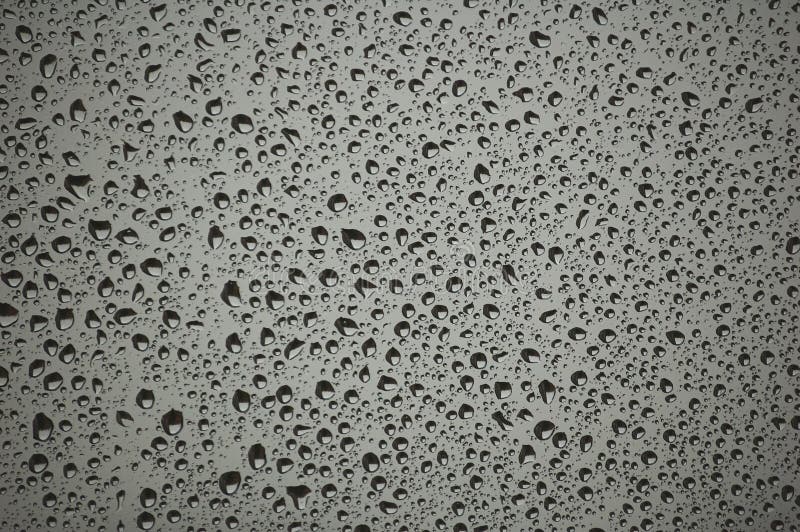 Raindrops in a Window. Horizontal Shot Stock Photo - Image of ...