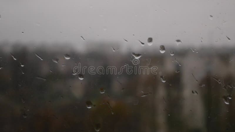 Raindrops on the Window Pane. Concept of Bad Weather, Depression. Stock ...