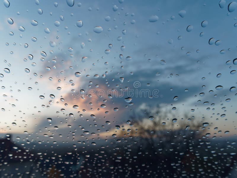 Raindrops on a window pane stock image. Image of morning - 183318697
