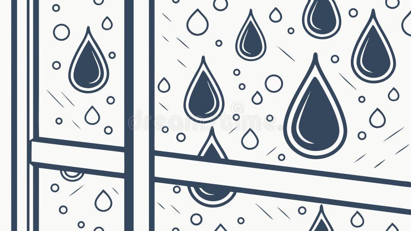 Raindrops on Window Pane Pattern. Wet Weather Texture. Vector Design ...