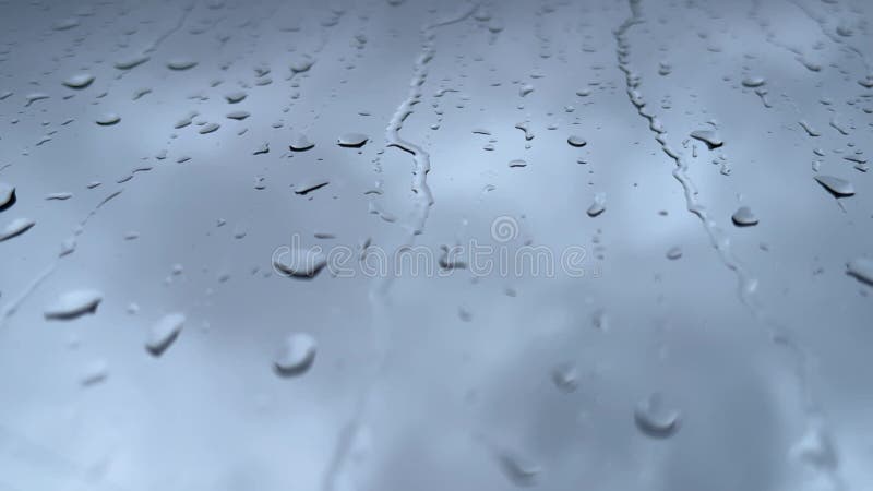 Raindrops on the Window on a Rainy Day Stock Video - Video of fall ...