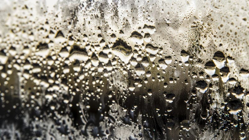 Raindrops on Window with Stark Light Effect Stock Illustration ...