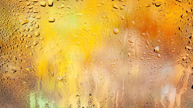 Raindrops on the Window. Water Drops on Glass. Abstract Background ...