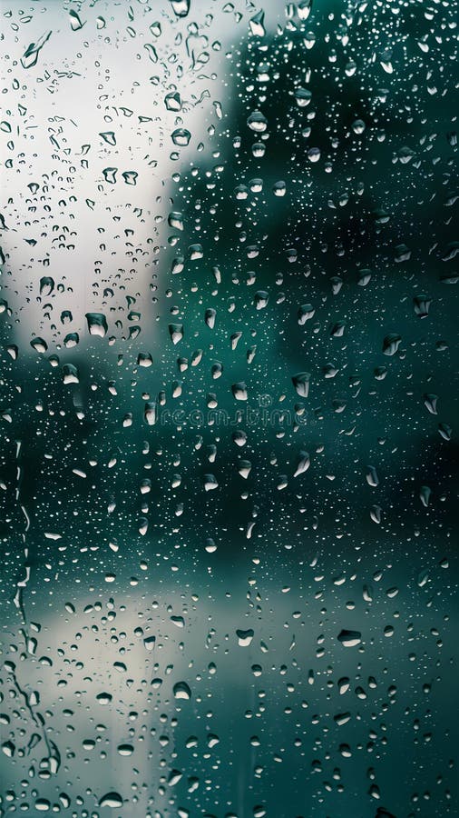 Raindrops on Windowpane Create a Serene Atmosphere Perfect for ...