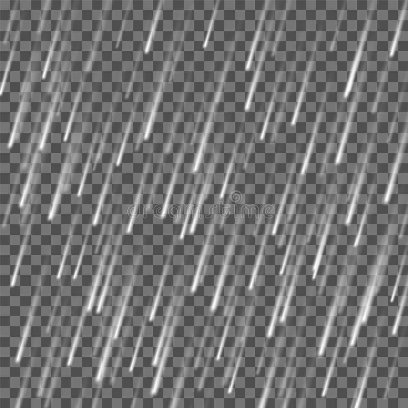 Rainfall Background. Realistick Rain Fall. Vector Rainy Day Concept ...