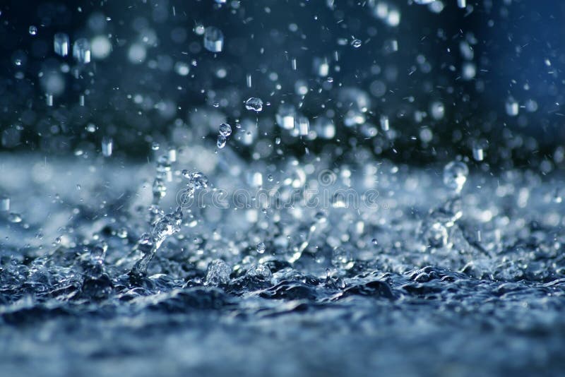 Rainfall in Blue stock image. Image of water, profile - 21066915